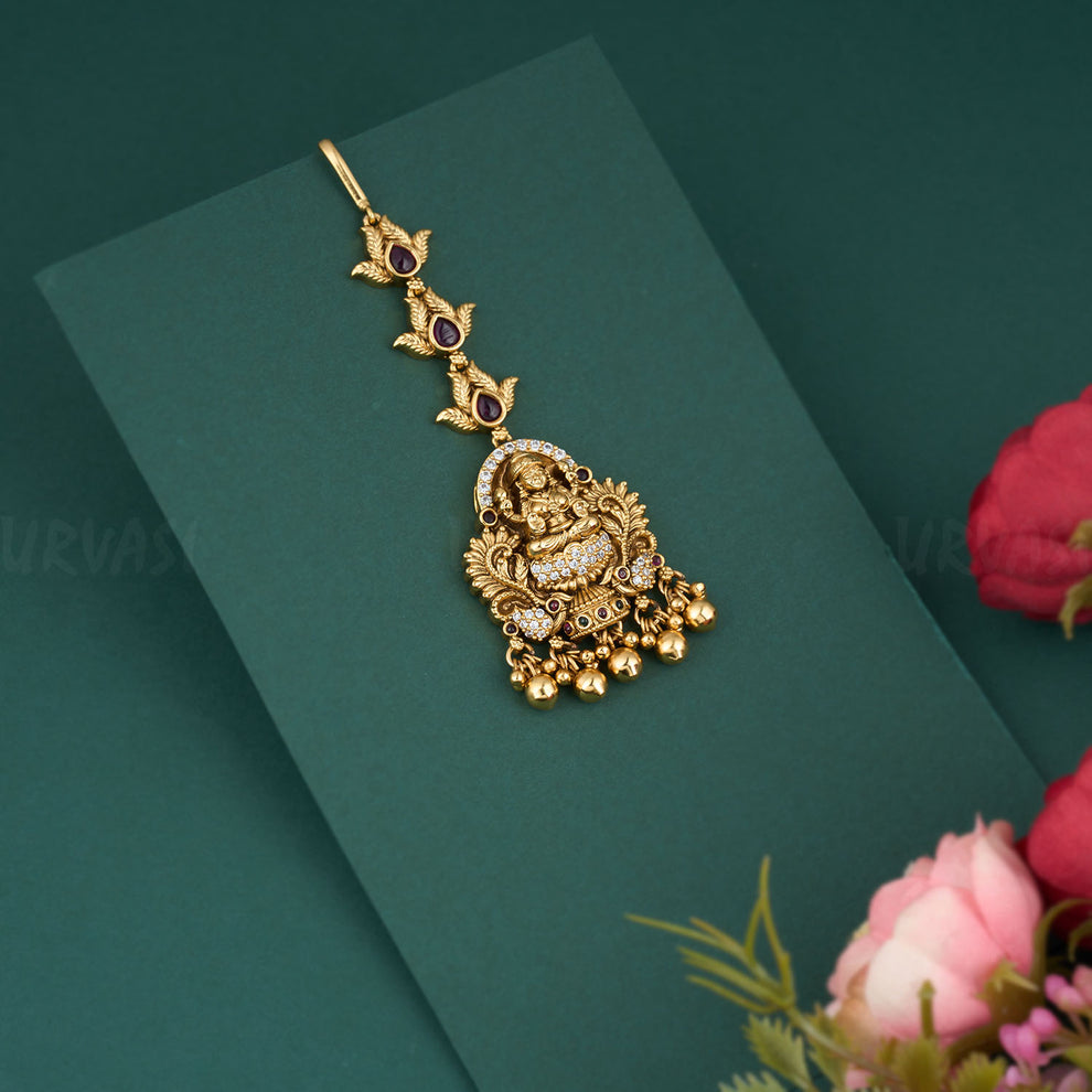 Gold-Toned Lakshmi Idol AD Chutty CH 02 – URVASI LADIES NOVELTIES