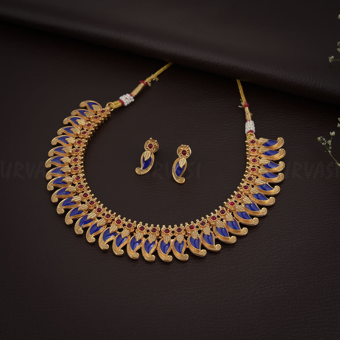 Mango Enamel Palakka Necklace 535 – URVASI LADIES NOVELTIES