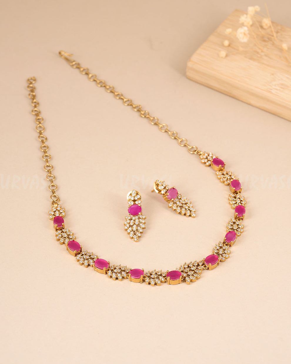 Ruby AD Stone Necklace 542 – URVASI LADIES NOVELTIES